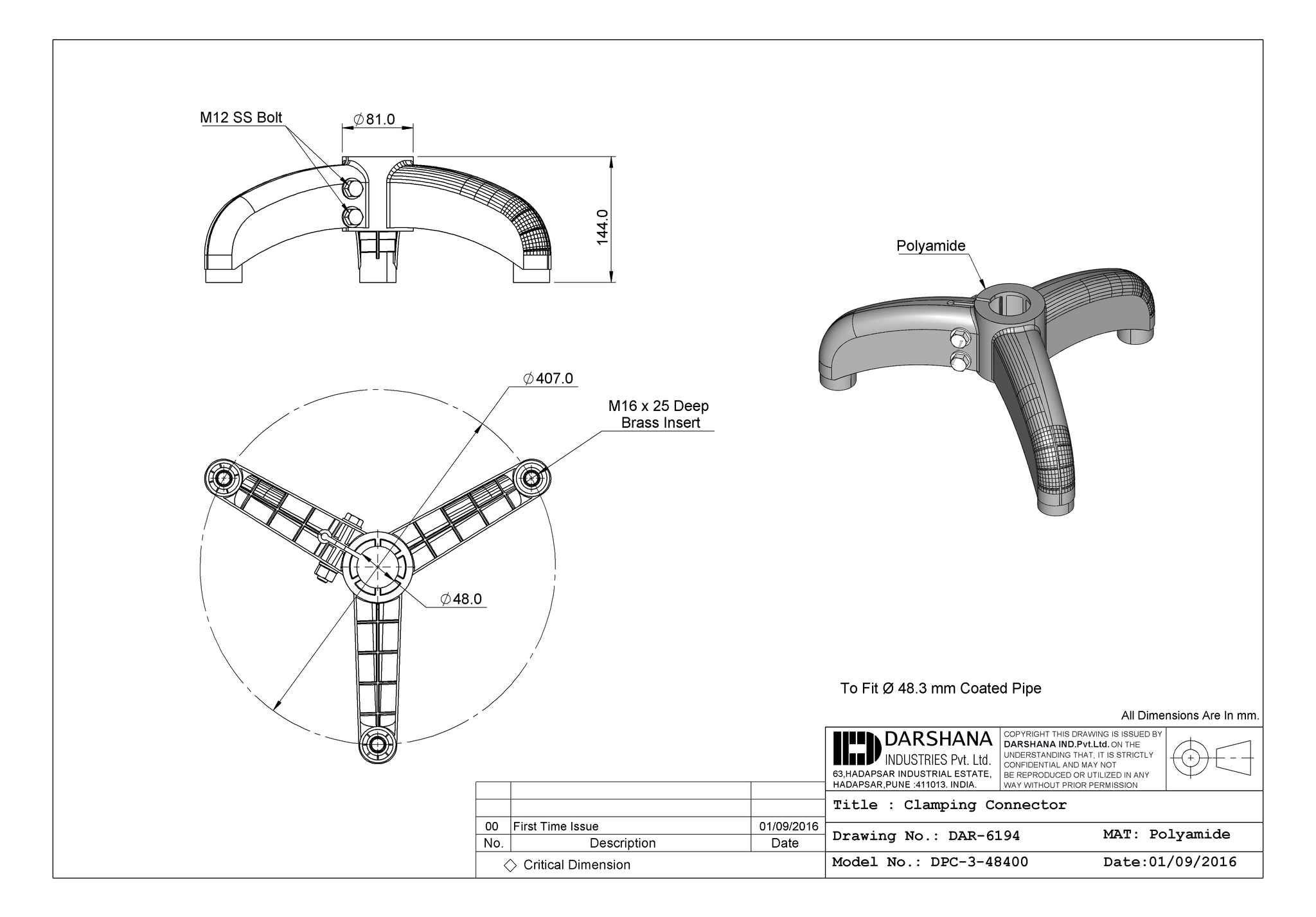 CLAMPING CONNECTORS DPC-3-48400 – Universal Electronic Agencies India